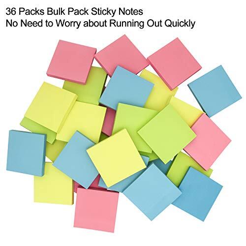 Sticky Notes 3x3, Self-Stick Notes Pads, 100 Sheets/Pad, Assorted ...