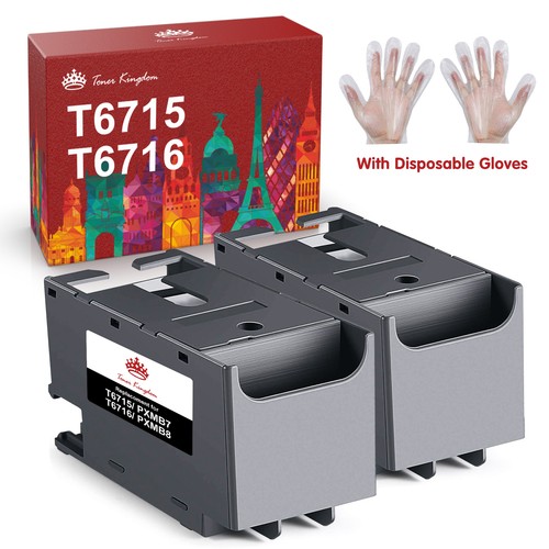 2x T6715 T6176 Ink Maintenance Box for Workforce Pro WF-4730 WF-4740 WF ...