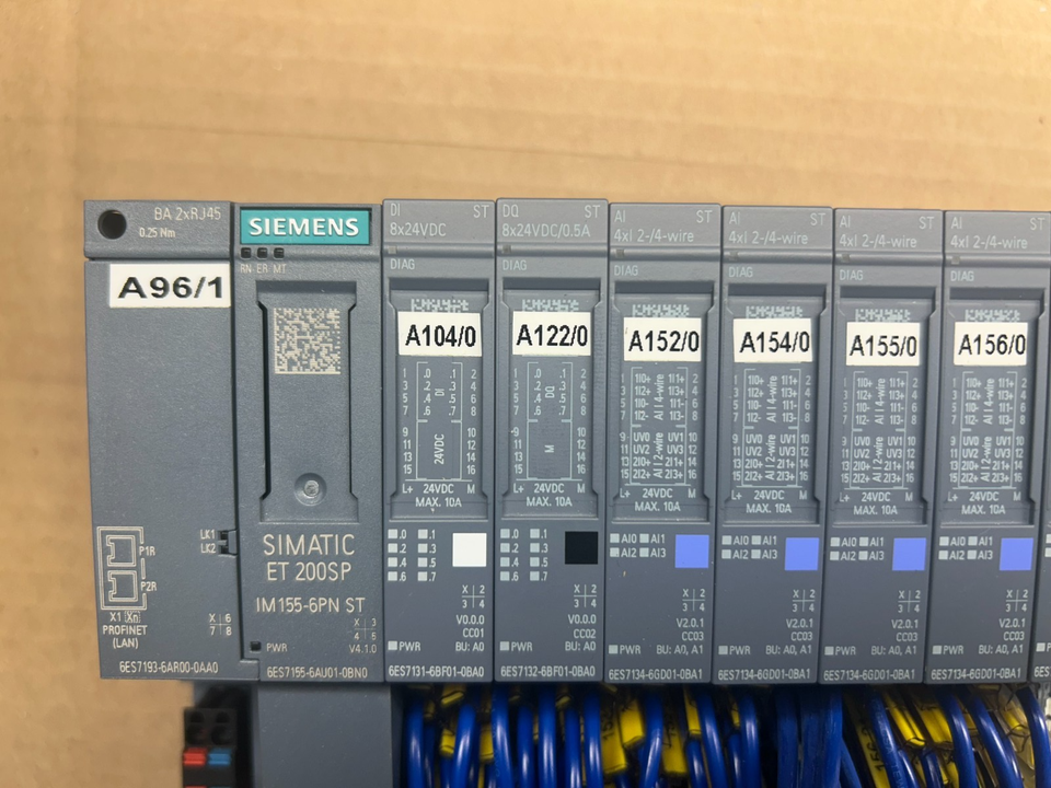 Complete Siemens Simatic ET 200SP IM155-6PN ST w/all modules attached ...
