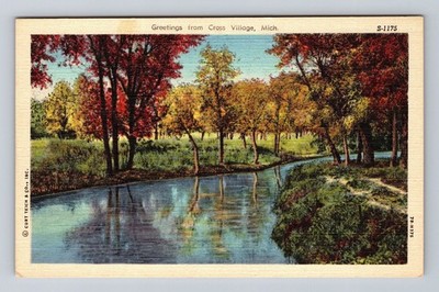 Cross Village MI-Michigan, Scenic Country Side Greetings Vintage ...