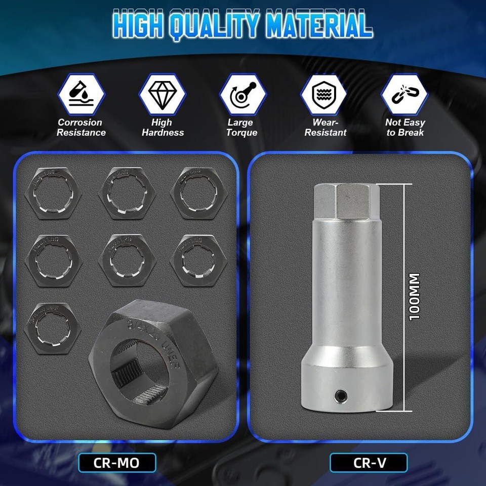 10pcs Axle Spindle Thread Chaser Kit Thread Rethreading Restorer Tool w ...