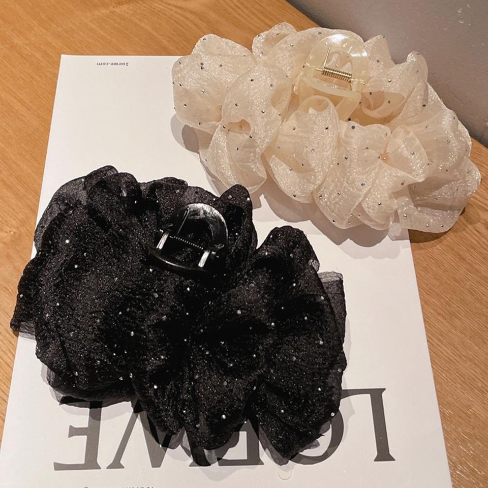 Women Bow Bubble Clip Hair Claw Elegant Large Hair Clips Clamp Girl ...