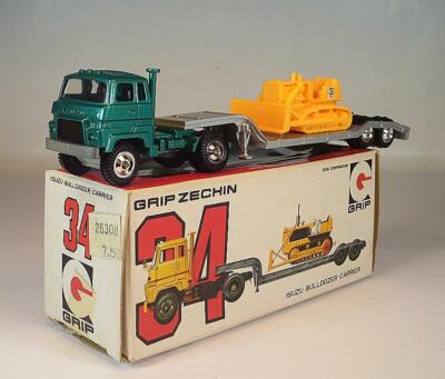 Eidai Grip 1/100 Japan Zechin Nr. 34 Isuzu Bulldozer Carrier OVP #1309 ...