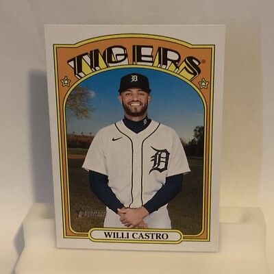 Willi Castro 2021 Topps Heritage Baseball Card No.567 Detroit Tigers | eBay