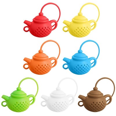 Teapot Shape Tea Infuser with Long Handle Silicone Tea Steeper for ...