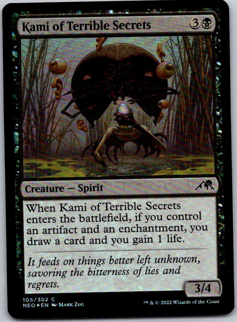Magic the Gathering Kami of Terrible Secrets Kamigawa: Neon Dynasty ...
