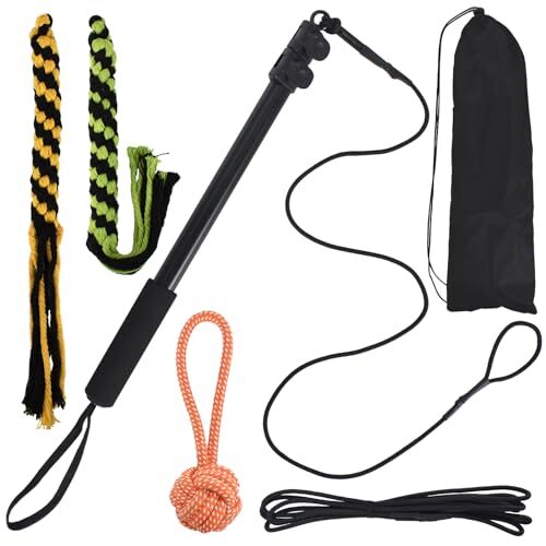 Dog fishing rod toy dog rope toy dog cheating pole extendable wand dog ...