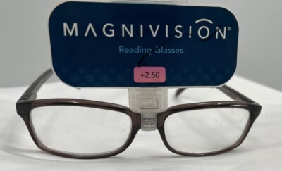 Foster Grant MAGNIVISION Brown Reading Glasses TP0408 Liam C MVG 2.50 ...