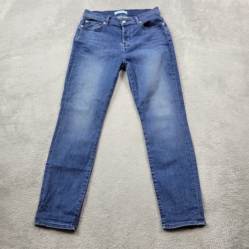 7 For All Mankind Jeans Womens 28X28 Blue Josefina Boyfriend Button Fly ...
