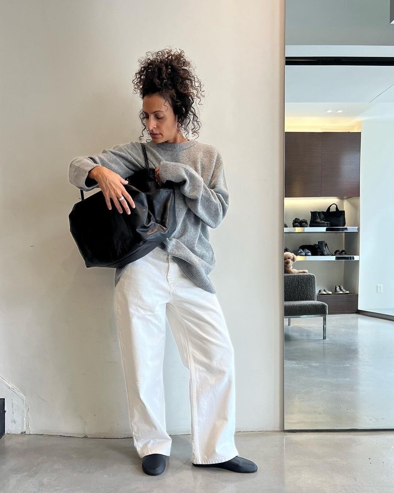 THE ROW Elio Bourse Bag in Black Leather | eBay