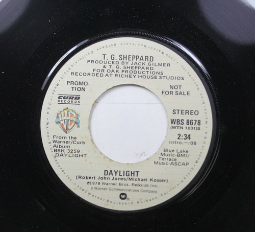 Country Promo 45 T.G Sheppard - Daylight / Daylight Sur Warner Brothers ...