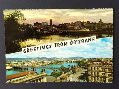 Vintage Postcard Greetings From Brisbane Made In West Germany Kruger ...
