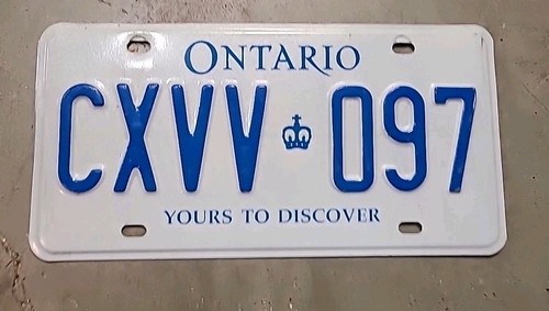 ONTARIO LICENSE PLATE 2020s YOURS TO DISCOVER CANADA #CXVV 097 Single ...