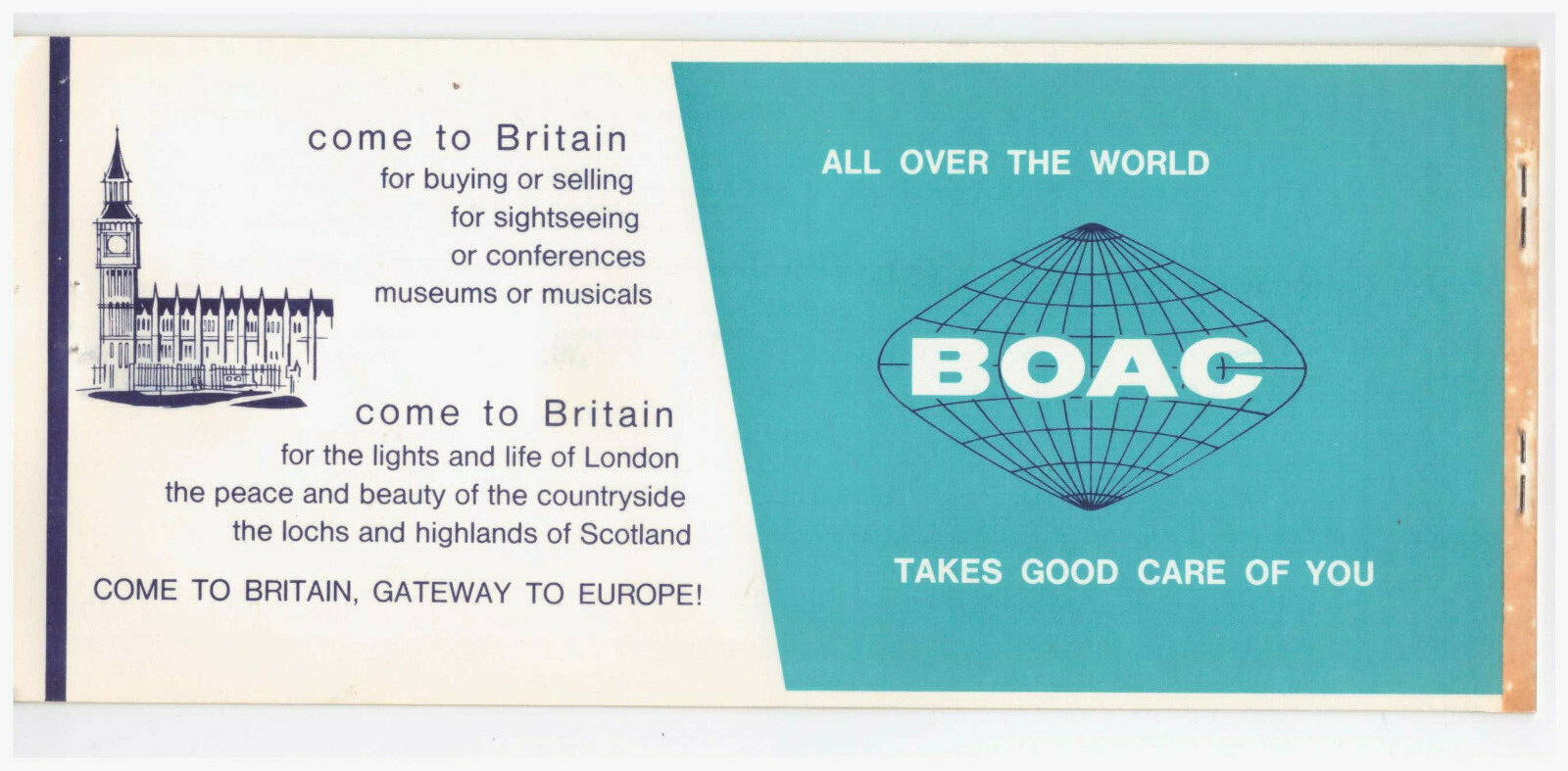 BOAC Cunard Staff Passenger Ticket Baggage Check Toronto New York ...