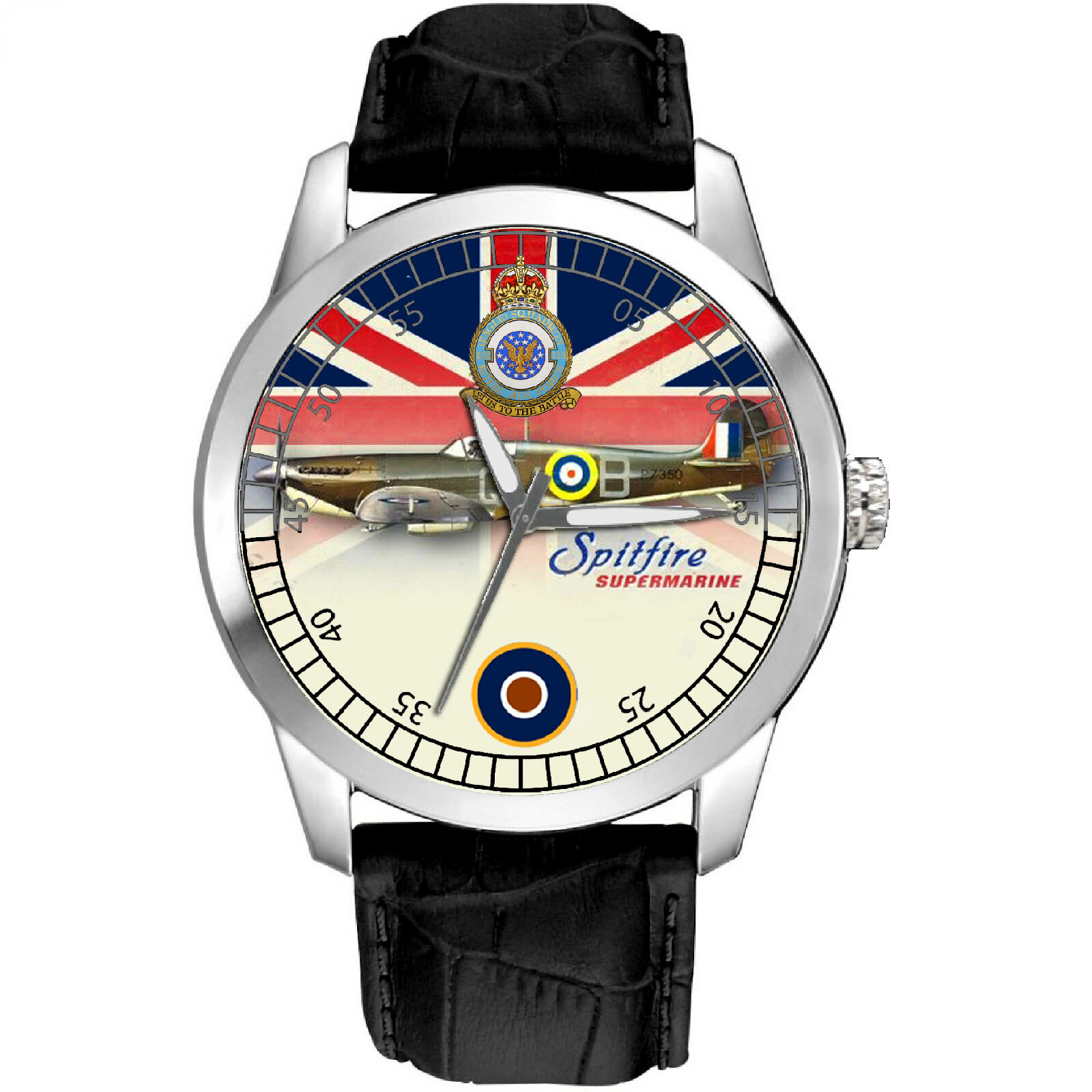 SUPERMARINE SPITFIRE UNION JACK RAF ROUNDEL WORLD WAR II SOLID BRASS ...