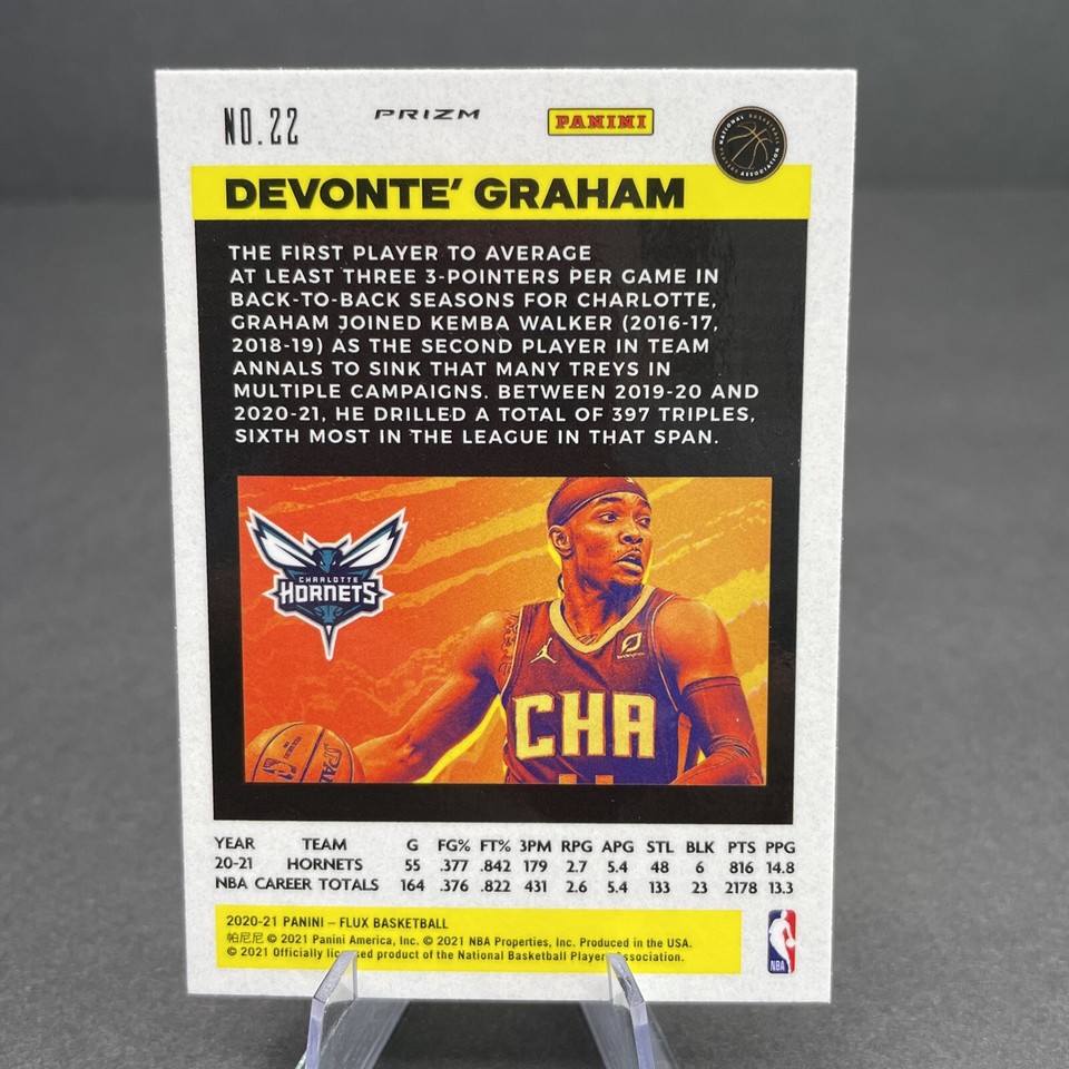 Devonte Graham 2020-21 Panini Flux Basketball Pulsar Prizm Charlotte ...