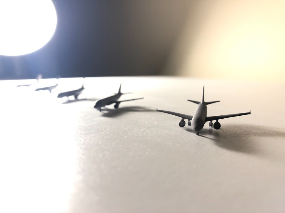5pcs Architectural Scale 1:1000 Plane Figures Aircraft Commercial ...