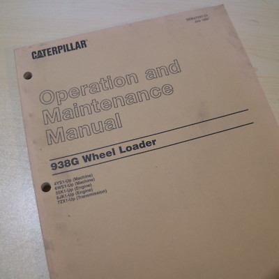 CAT Caterpillar 938G Wheel Loader Operation Operator Manual maintenance ...