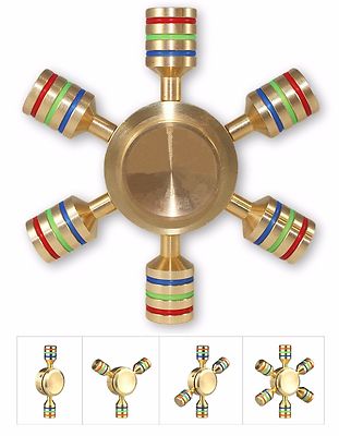Fidget Spinner IN Metall Sechskant Anti-stress Kinder Erwachsene Lager ...