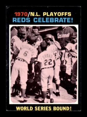 1971 Topps Baseball #202 Reds Celebrate (World Series Bound!) VG/EX *d2 ...