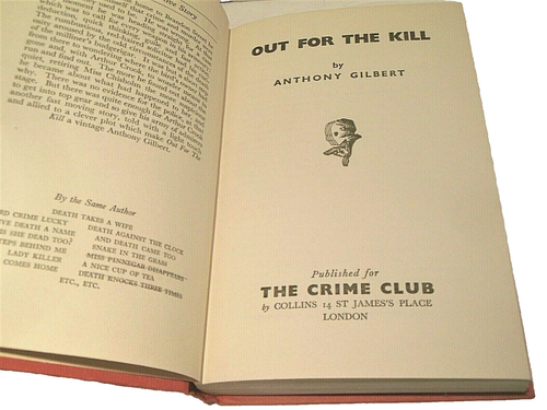 OUT FOR THE KILL Anthony Gilbert Vtg British Crime Lawyer Detective ...