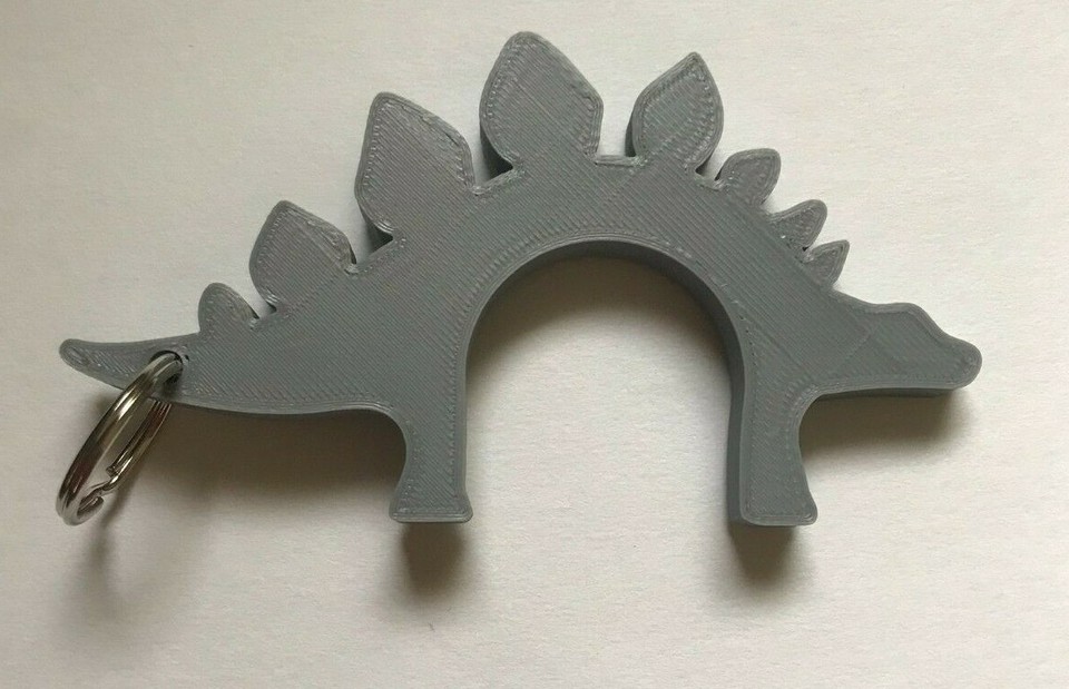 No Touch Door Opener and Button Press - Dinosaur, Key designs - Gray 3D ...