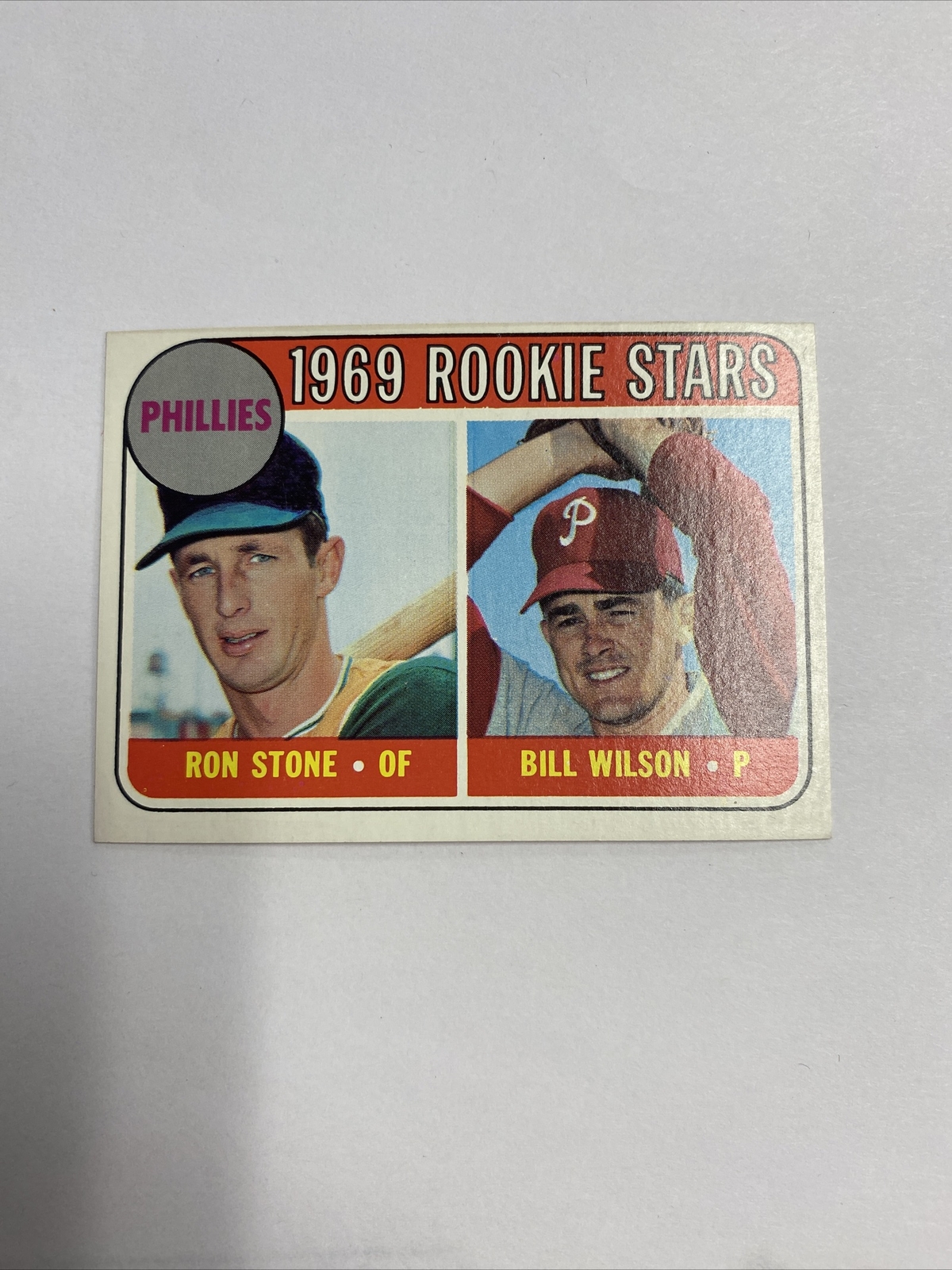 1969 Topps Philadelphia Phillies Rookies Ron Stone & Bill Wilson Card ...