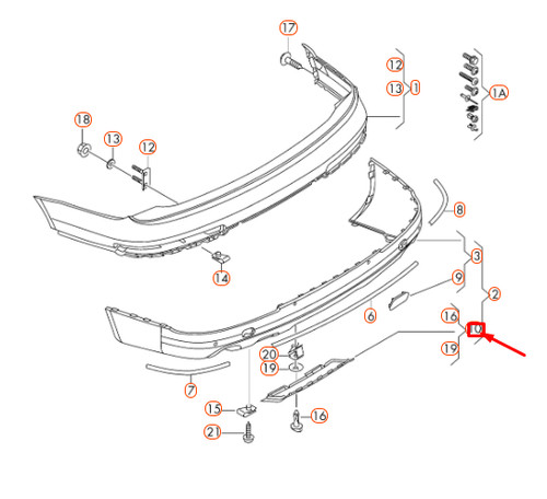 AUDI Q7 4L REAR BUMPER COVER SPACER PANEL LOWER 4L0807819HV7W NO DUTY ...