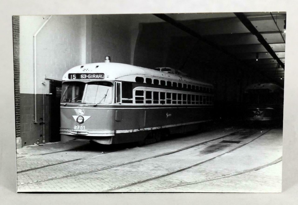 Lot of 38 B&W Photos Philadelphia PCC Streetcars of PTC & SEPTA Transit ...