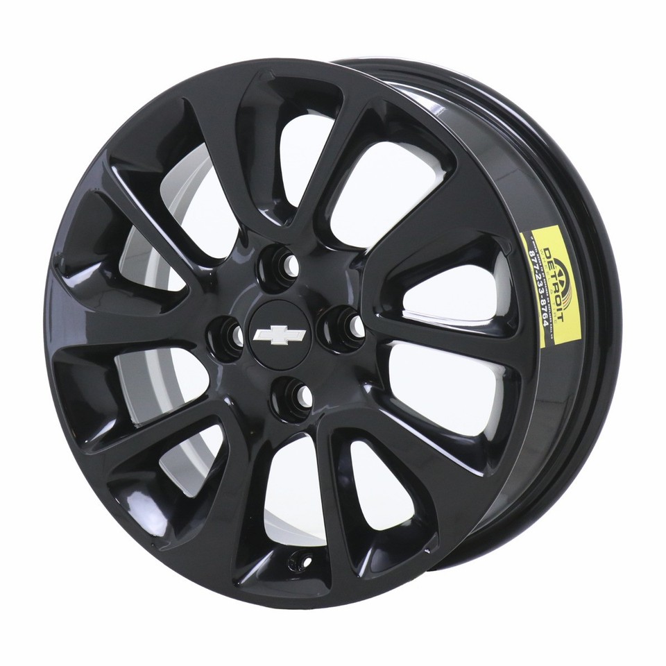 15" CHEVROLET SPARK GLOSS BLACK EXCHANGE WHEELS RIMS FACTORY OEM 5859 ...