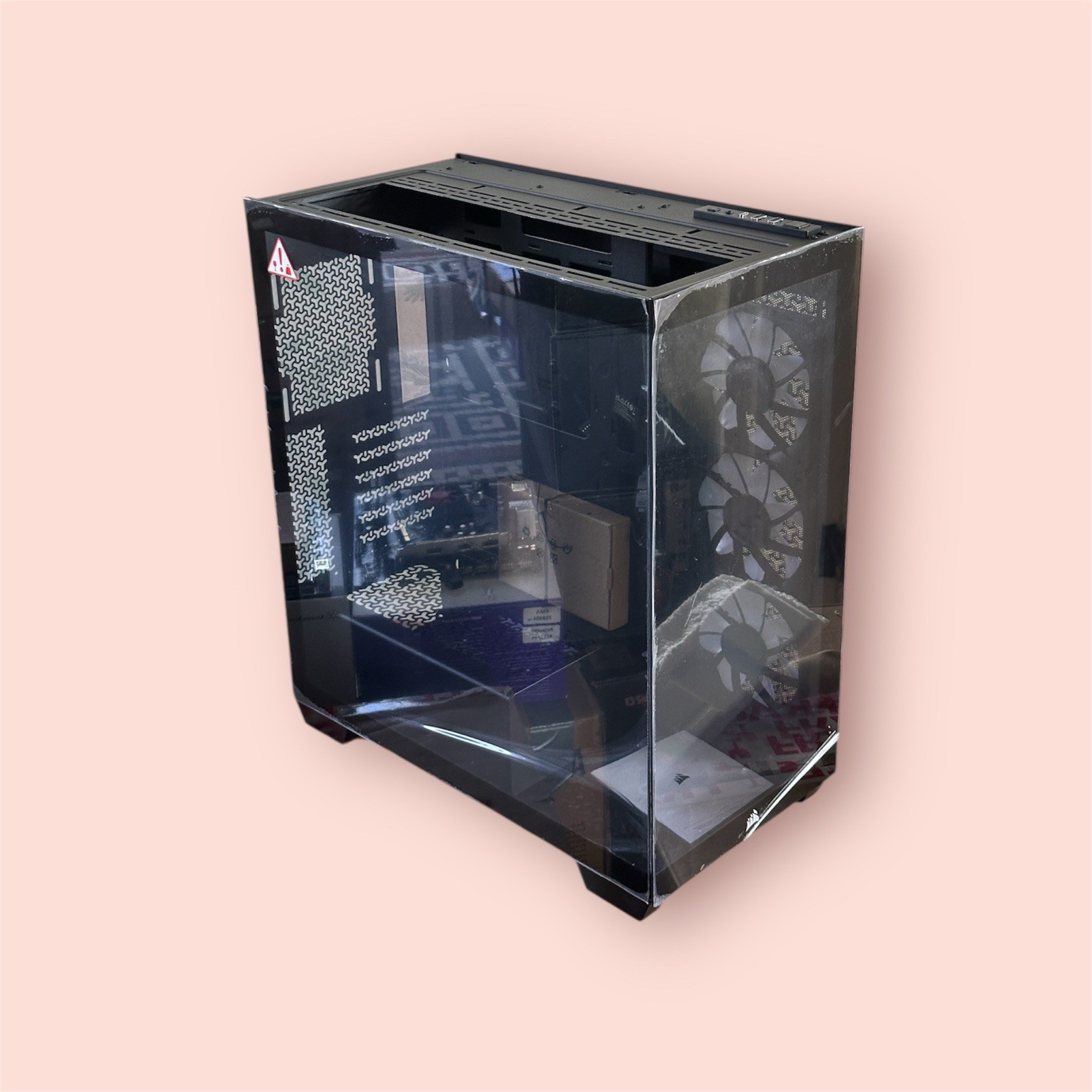 @NEW/NO TOP PANEL!@ Corsair 3500X ARGB, Black Mid-Tower 3x RGB Pc Case ...