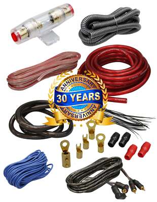 Complete Car Audio Kit 4 Gauge Car Amplifier Wiring Kit - 2500W ...