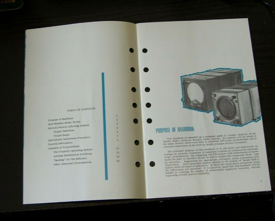 BENDIX RDR-1 WEATHER RADAR SYSTEMS A PICTORIAL GUIDE TO TROUBLE ...