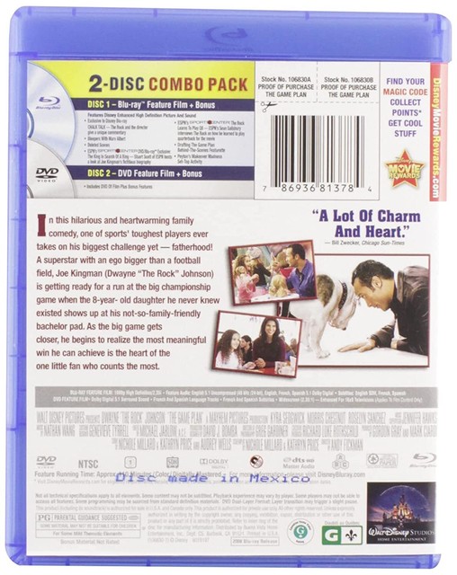 The Game Plan (DVD/Blu-ray, 2007) for sale online | eBay