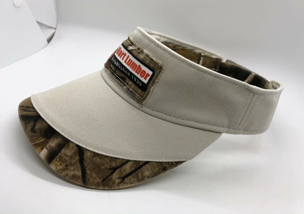 JP Hart Lumber Est 1939 Adult Visor Cap Hat Adjustable Beige Camo ...