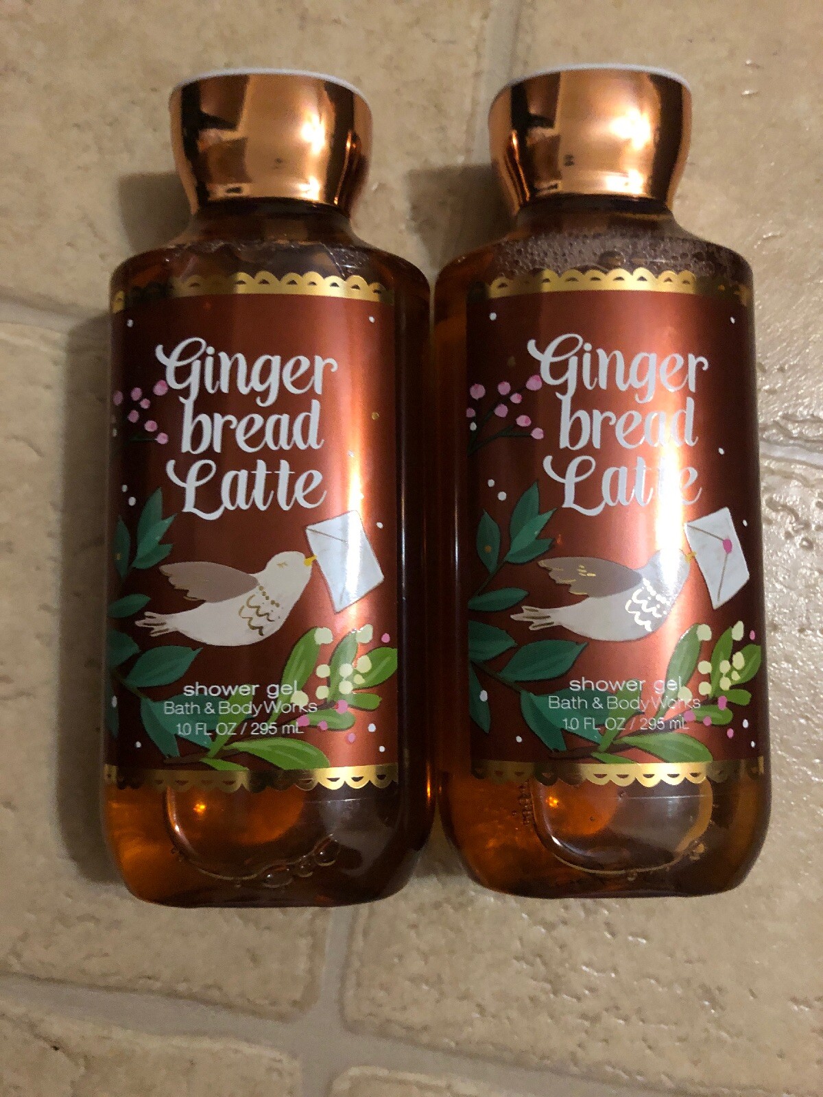 NEW 2 GINGERBREAD LATTE BATH & BODY WORKS BODY WASH SHOWER GEL 10 OZ ...