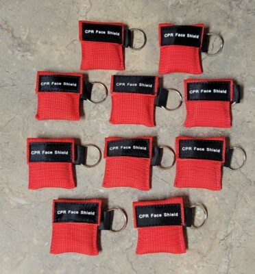 10 Res-Cue Key MINI CPR Keychain Masks / Face Shield Barrier Kits | eBay