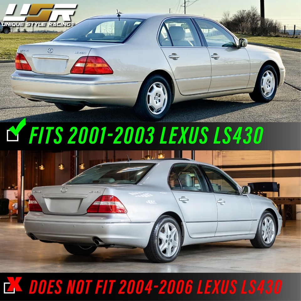 JDM Style LED Upgrade Red/Clear 4 Pc Tail Light For 2001-2003 Lexus ...