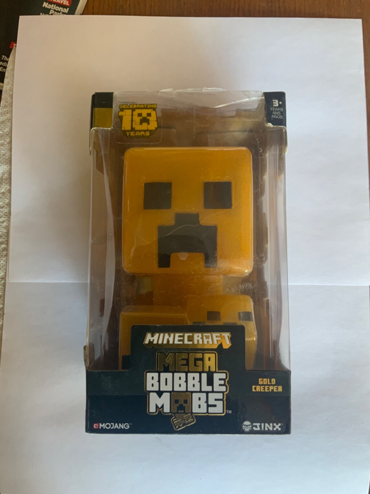 Jinx Minecraft 10 Year Anniversary Creeper Mega Bobble Mob Gold 5 ...