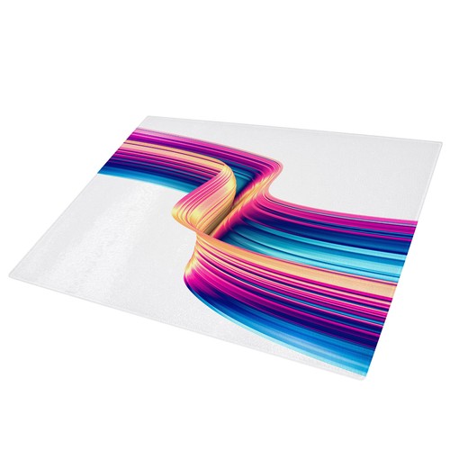 Pink Blue Yellow Purple Glass Chopping Board Kitchen Worktop Saver ...
