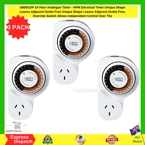3x HPM 24 Hour Analog Timer With Offset Double Pole | BRAND NEW | FREE ...