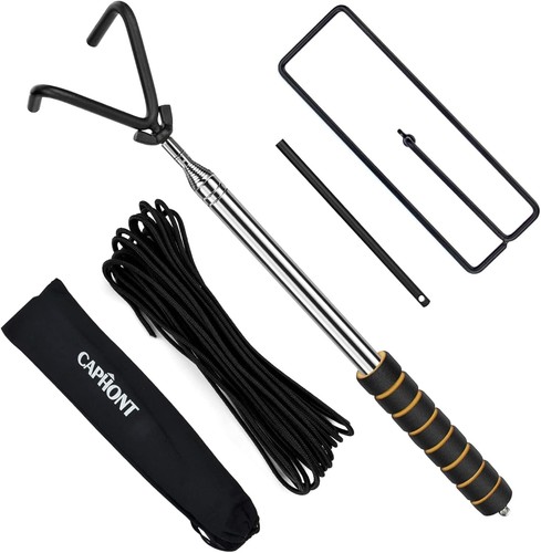 Disc Golf Retriever Pole Telescopic, Stainless Steel Disc Grabber ...