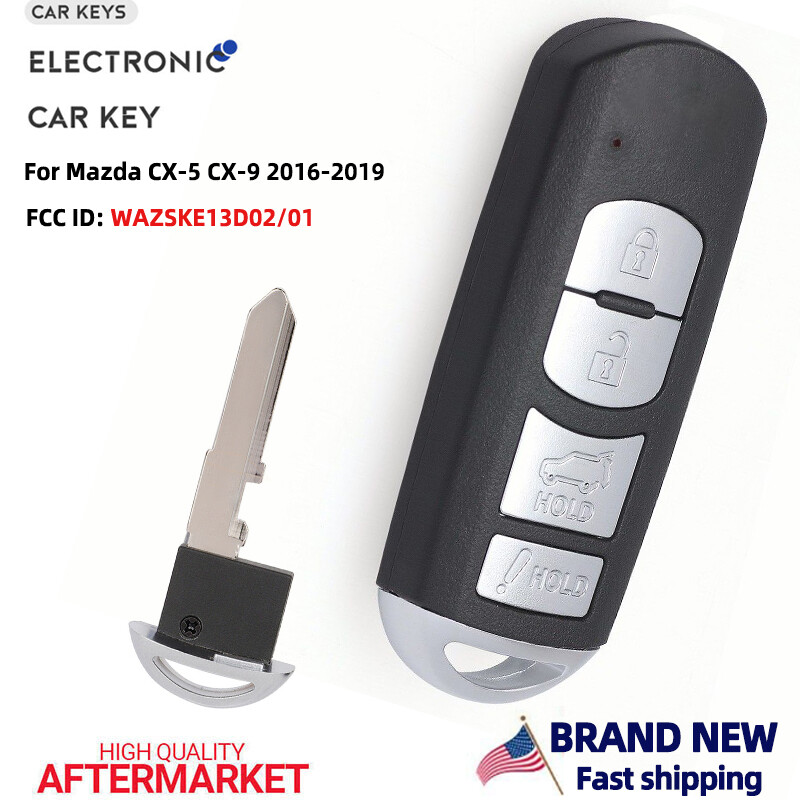 For Mazda CX-5 CX-9 2016-2019 WAZSKE13D02/01 Unlocked Smart Card Remote ...