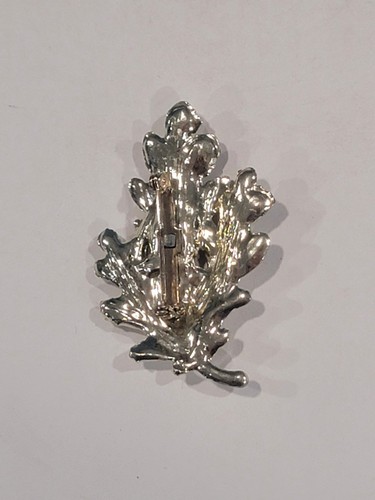 Vintage Three Silver Oak Leaves Pin Brooch 2.25” Long | eBay