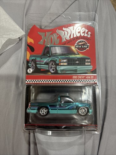 Hot Wheels RLC Exclusive 1990 Chevy 454 SS Square Body Truck Teal blue ...