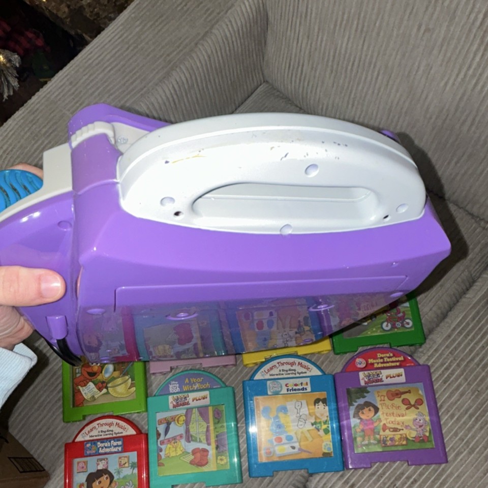 Mattel Learn Through Music Plus System w/ 12 Cartridges Sesame Dora ...