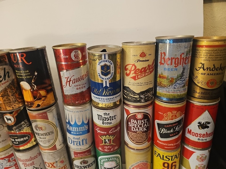 Beer Cans Lot of (24) Vintage Pull Tab Estate Bundle - Top Opened ...