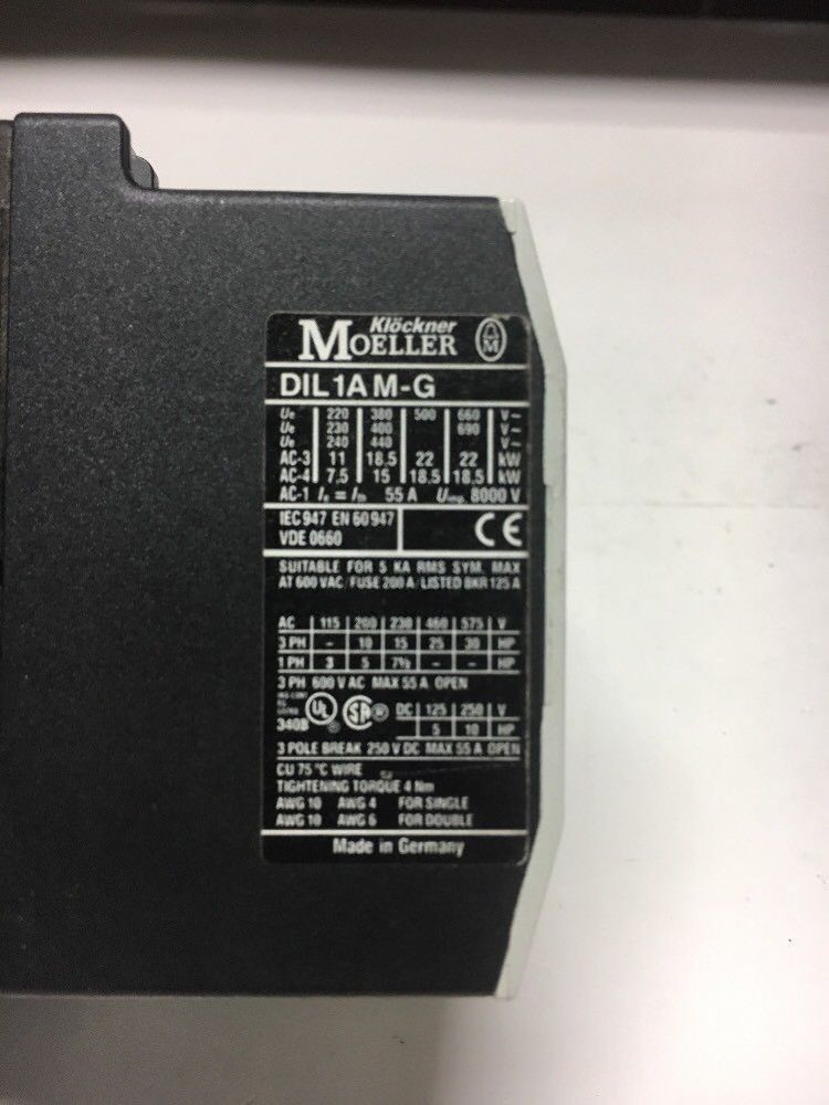 Moeller DIL1AM-G Contactor Warranty! Fast Shipping! | eBay