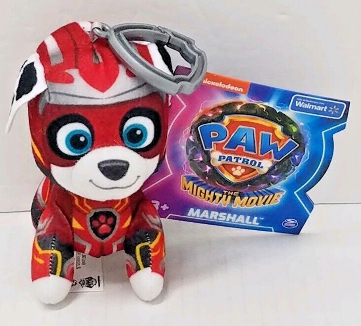 Paw Patrol Plush Mighty Movie 4" Mini Pup Pals Action Figure Clip YOU ...
