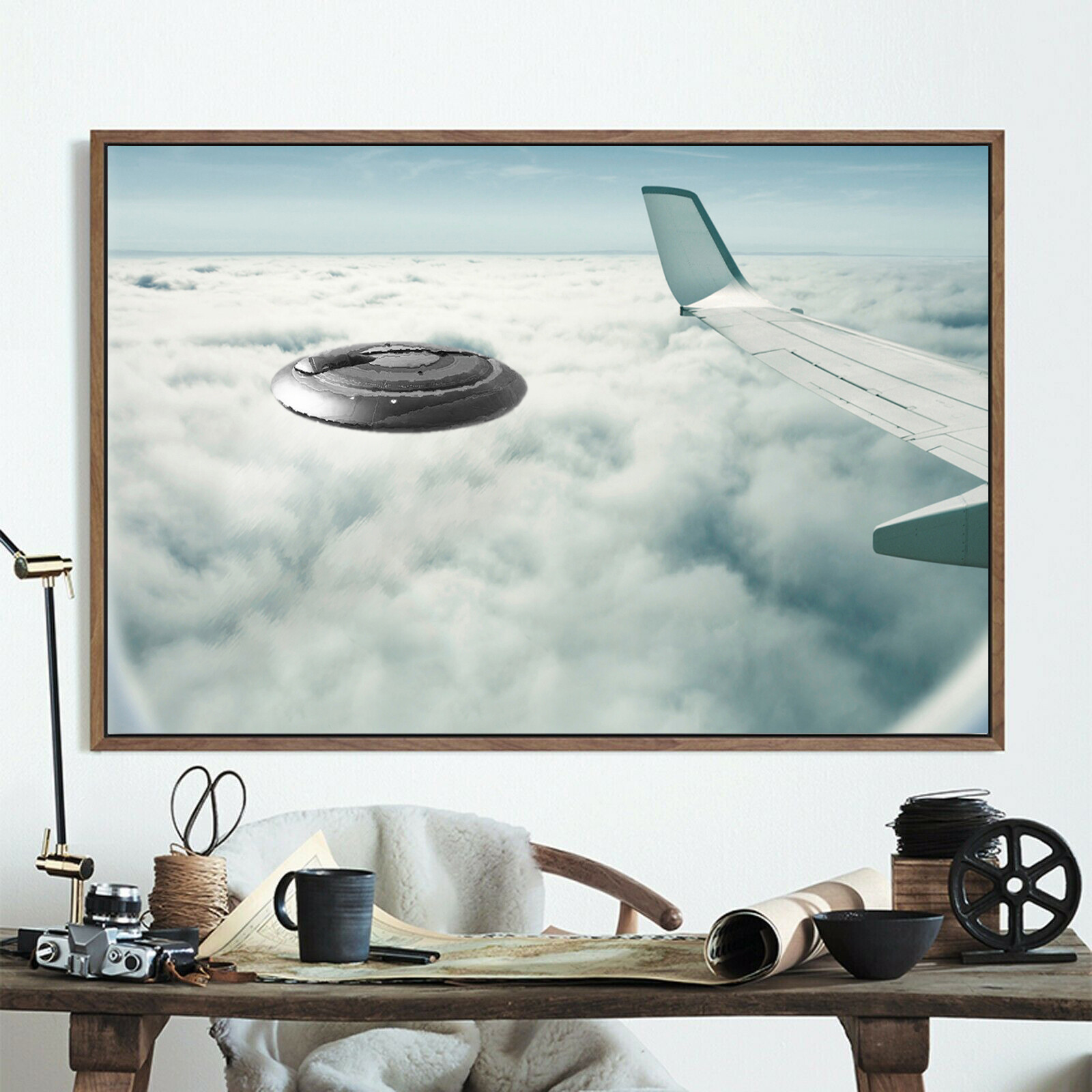 Poster Wall Art Printing X Files I Want to Believe Ufo Alien 01 32 x 24 ...